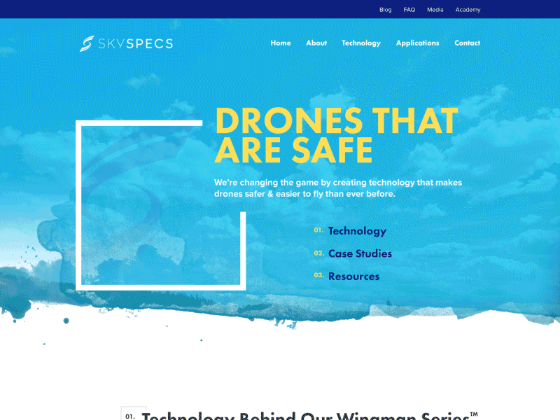 Skyspecs Homepage by Caleb Jessie on Dribbble