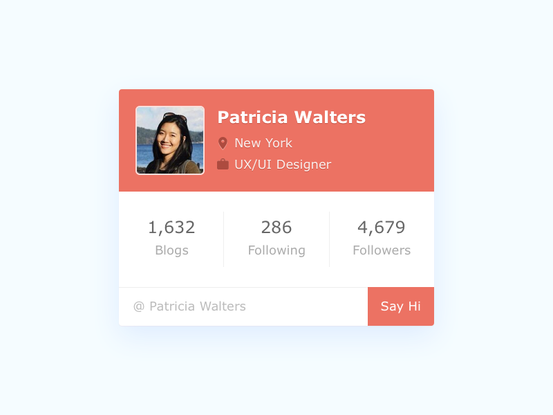 User Card by Clover on Dribbble