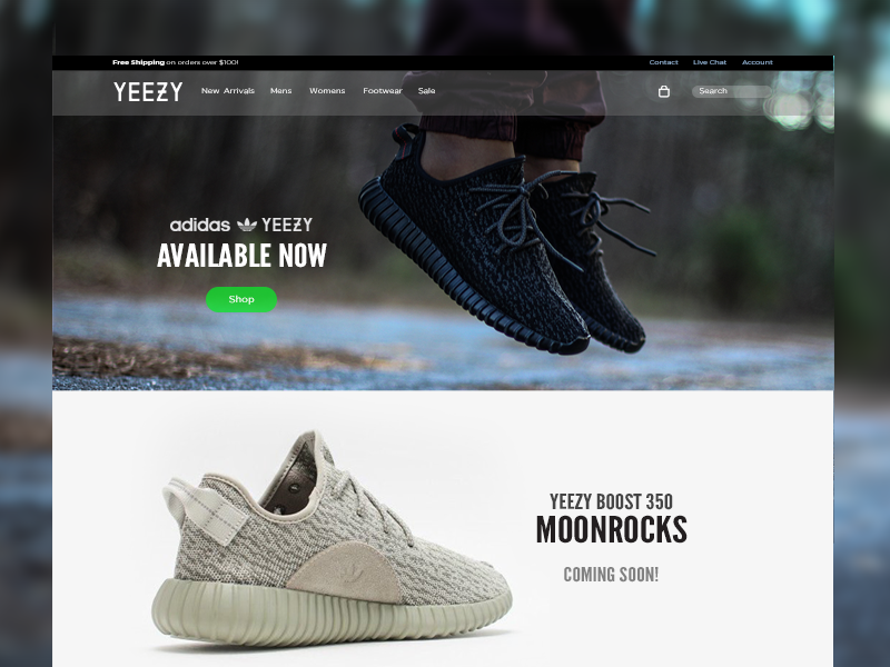 YZY Online Store by Roy Handy on Dribbble