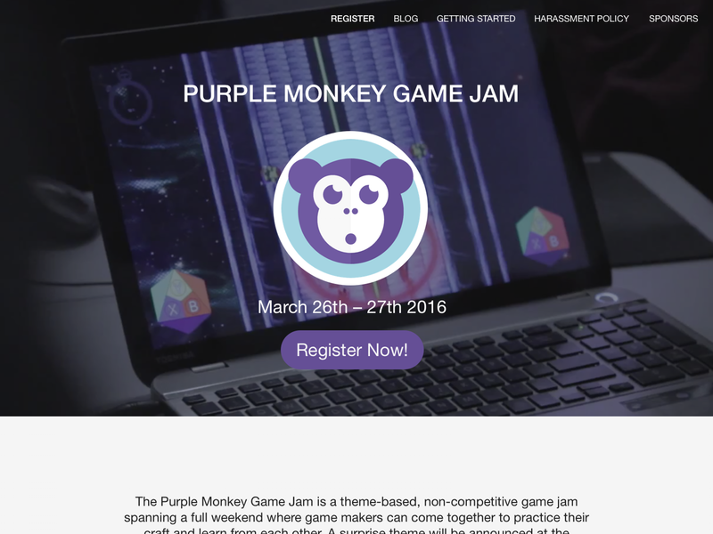 Purple Monkey Game Jam March 2016 by Scott Doxey on Dribbble