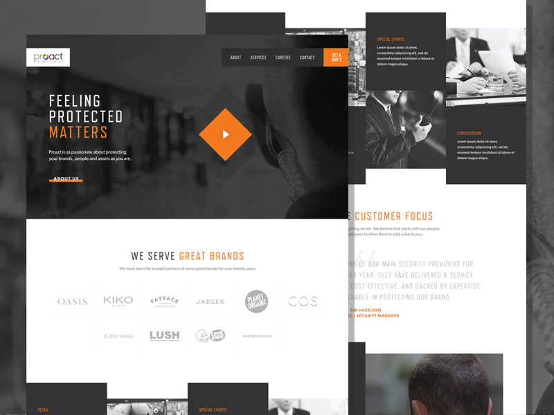 Proact Security Group by Matt Axell on Dribbble