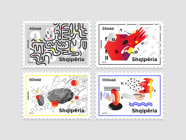 Albania Post Stamps by Vasjen Katro on Dribbble