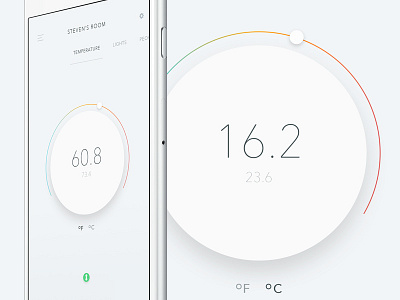 Homun temperature screen by Panoply Store on Dribbble
