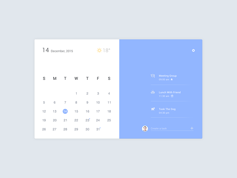 Calendar Concept Design by Ric🐙 on Dribbble