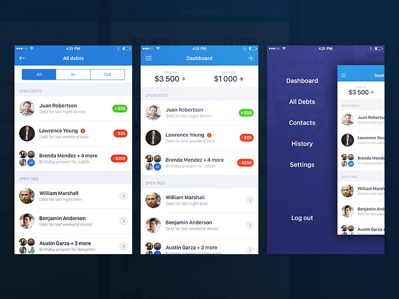 Finance app for iOS by Dawid Dapszus on Dribbble
