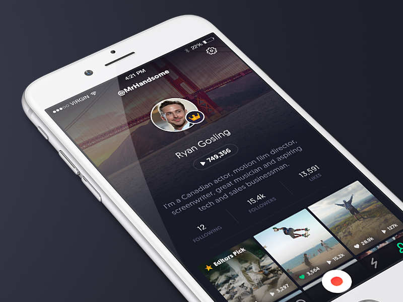 Channel Profile page by Edwin de Jongh for Swipe Labs on Dribbble