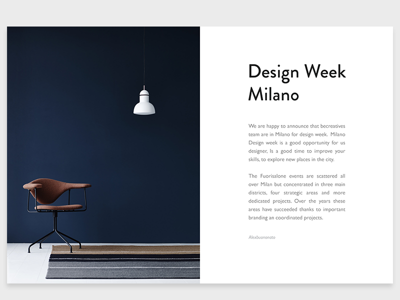 Article Design Week by Alessandro Buononato on Dribbble