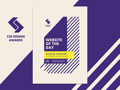 CSS Design Awards - Certificate by Giovanni Xu on Dribbble