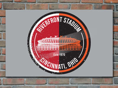 Riverfront Stadium for 26shirts.com by Sean McCarthy on Dribbble