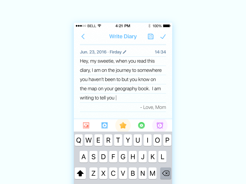 Write Diary by cli on Dribbble