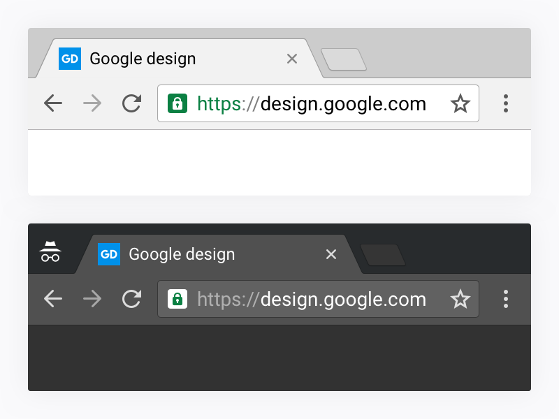 Chrome desktop Material Design by Sebastien Gabriel for Google on Dribbble