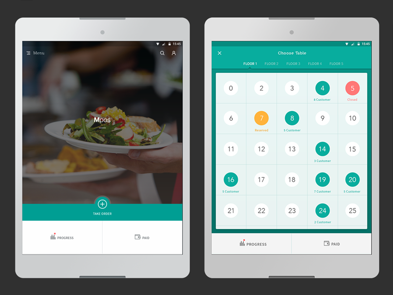 Restaurant App for Waiters by Dhipu Mathew on Dribbble