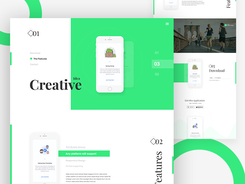 Creative App Landing Page Design by Surja Sen Das Raj on Dribbble