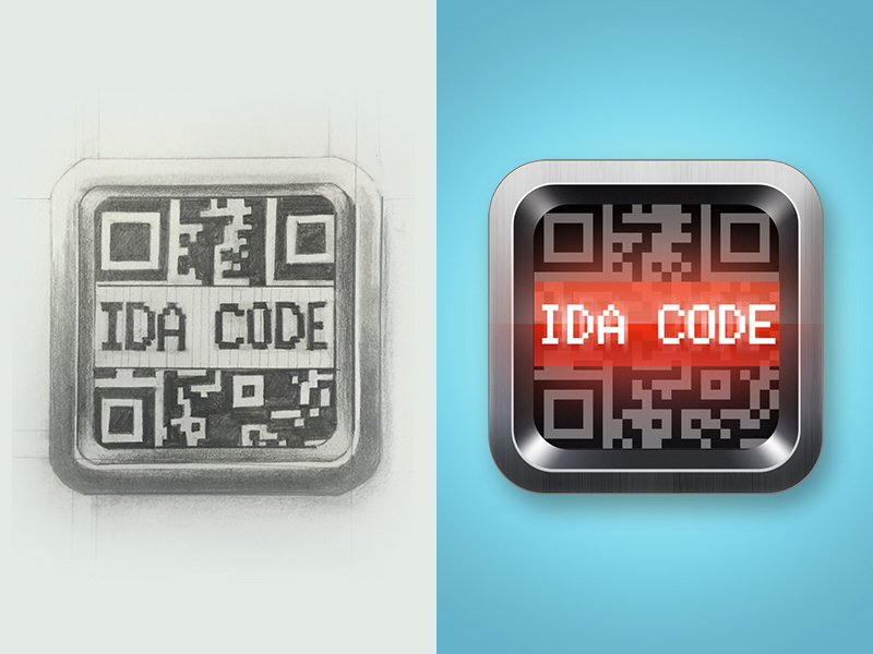 IDA CODE APP ICON by NaveenKumar on Dribbble