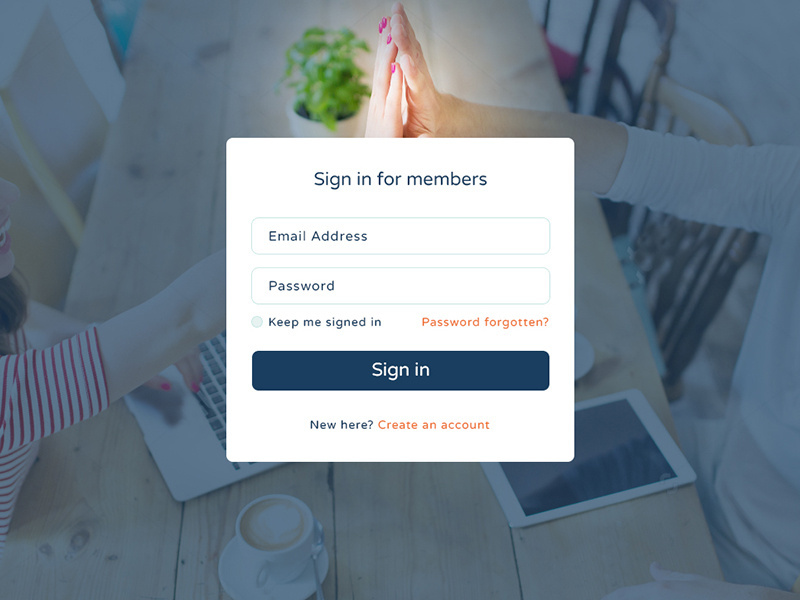 Sign In pop-up by Max Kerkhoffs on Dribbble