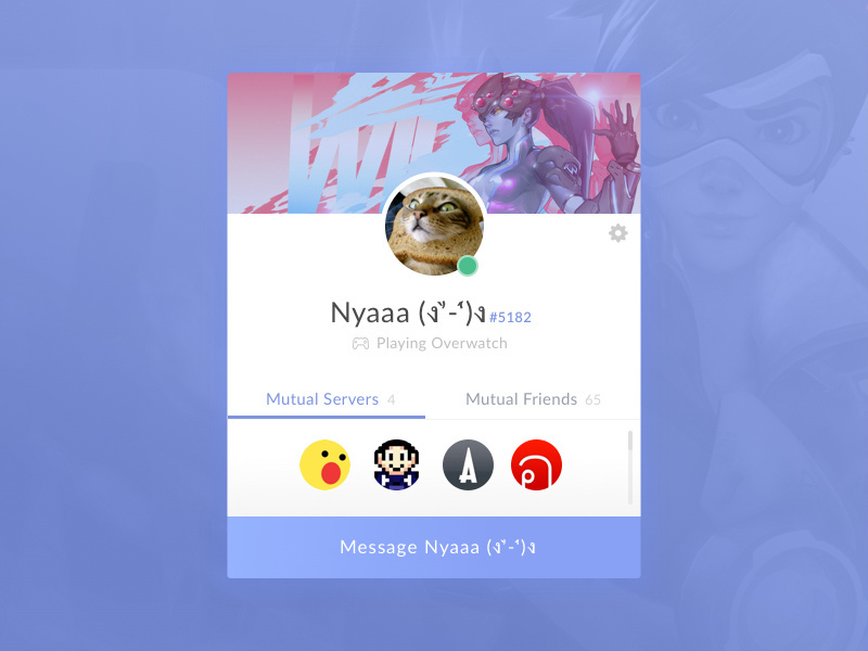 Discord Profile Card by Maengune on Dribbble