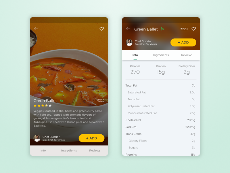 Product Screen for Food Delivery by Parallel on Dribbble