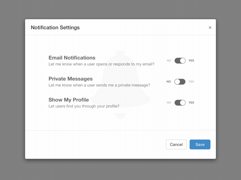 Notification Setting Easter Egg by Scott M Thigpen on Dribbble