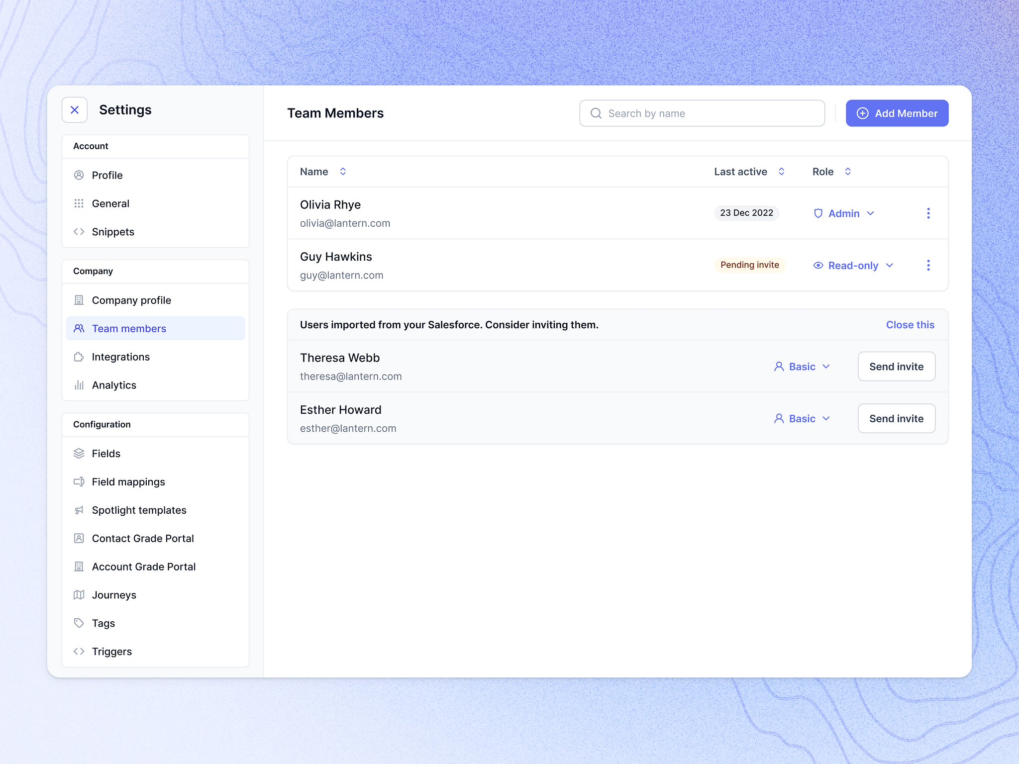 Adding team members by Eugen Eşanu on Dribbble