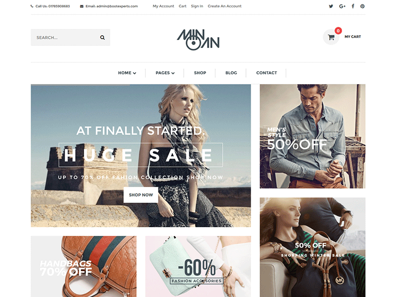 Minoan - Responsive Shopify Theme by HasThemes on Dribbble