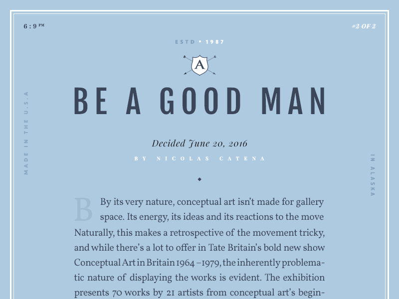 Good Man by Gülçin Gümüş on Dribbble