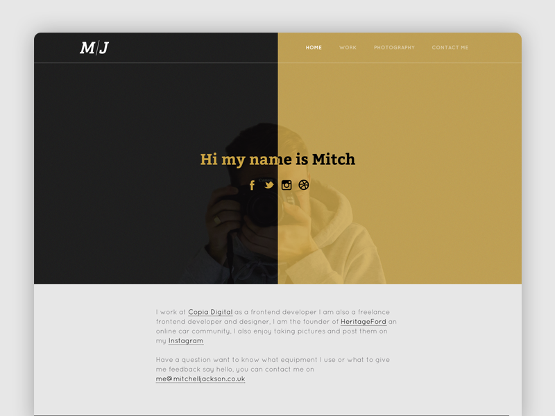 Personal Website Redesign by Mitch Jackson on Dribbble