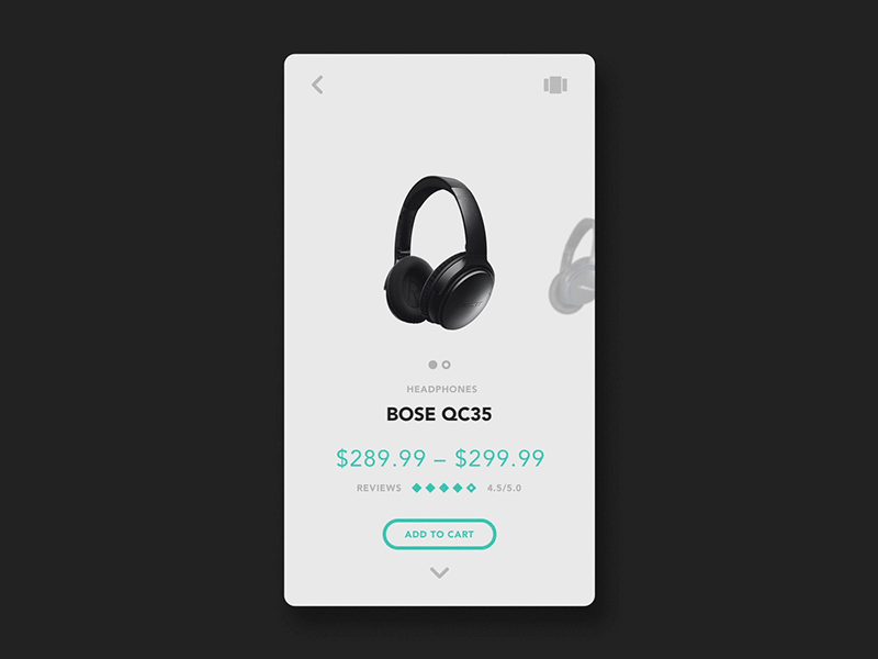 BOSE Product carousel scroll by Ryan Duffy on Dribbble
