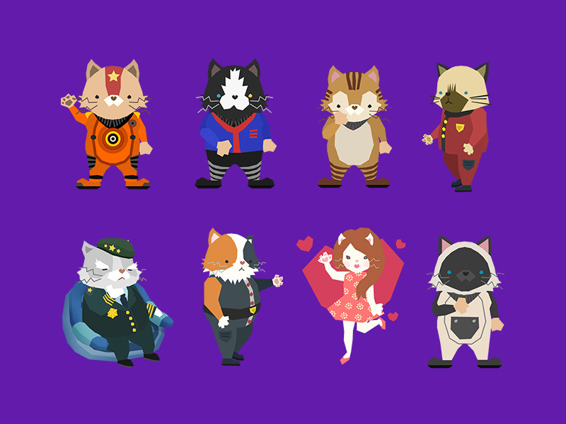 Cat charaters design from Cosmic Paul by FIVE DIMENSION STUDIO on Dribbble