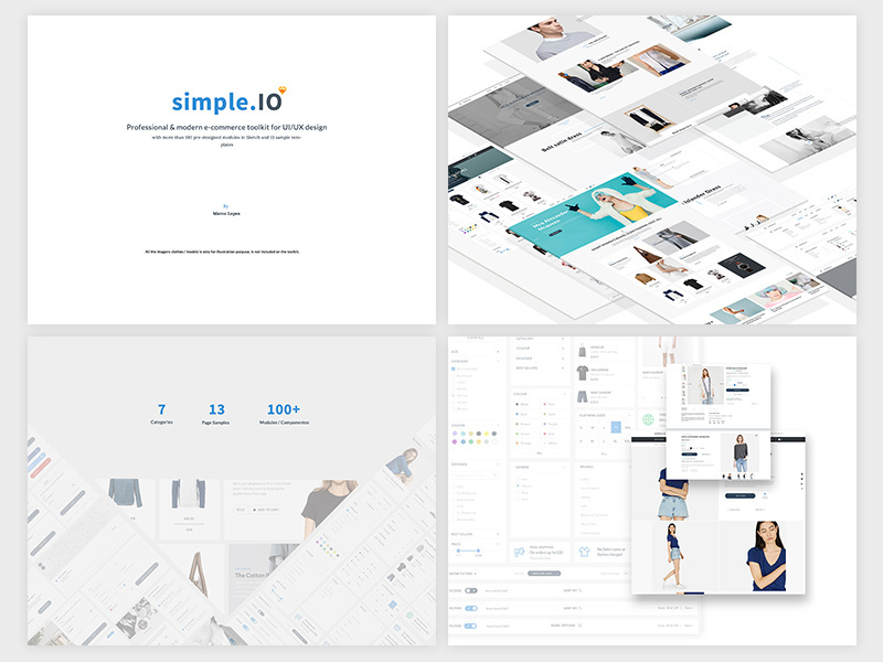 Simple.IO - Web based modern E-Commerce UI Kit by Marco da Silva on ...