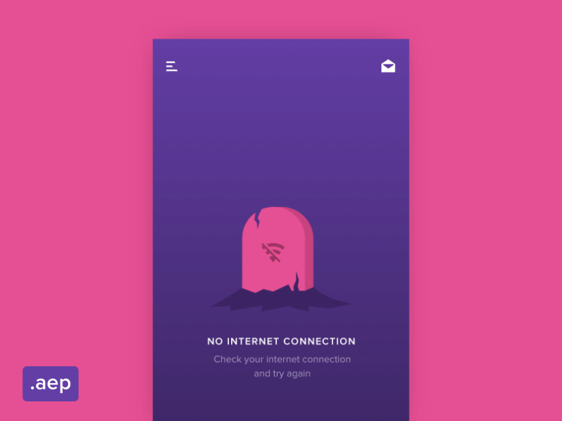 No internet connection - GIF by Ramakrishna V for Zeta Suite on Dribbble