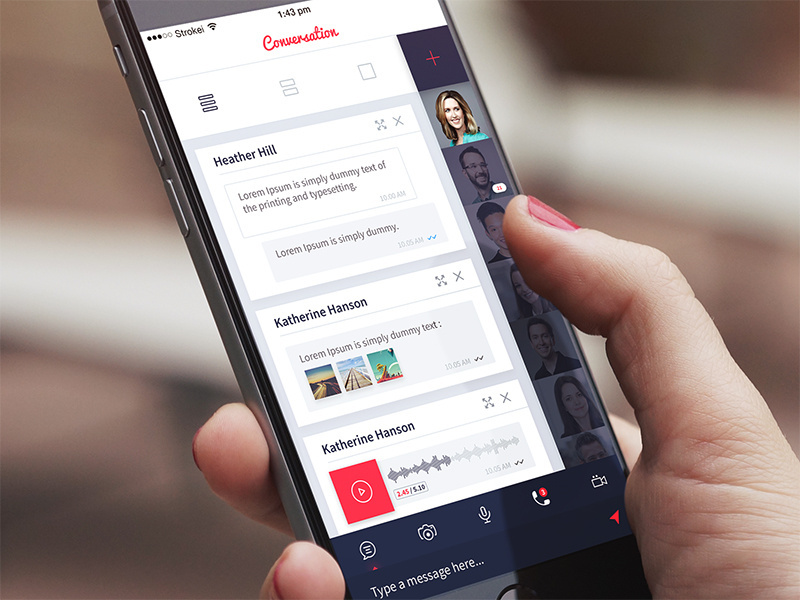 Conversation Screen by Harshil Acharya on Dribbble
