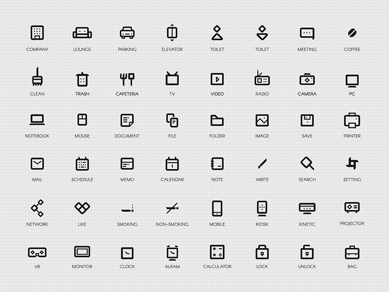 50 company Icon Set by yunjung on Dribbble