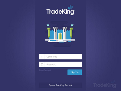 TradeKing Login Concept by Mike Gogno on Dribbble