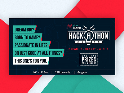 Hackathon Poster for work place by Hemant Bisht on Dribbble