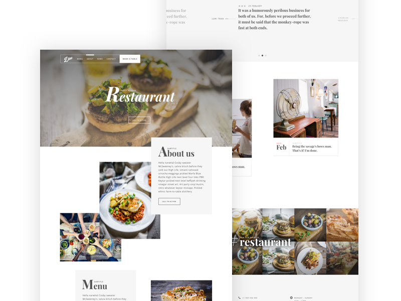 Restaurant Template by Margarida Borges on Dribbble