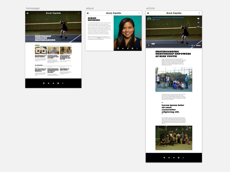 Sarah Espedido: V2.0 Redesign by Avery Wilson on Dribbble
