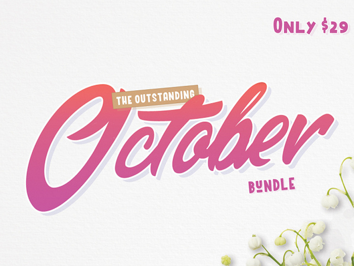 The Outstanding October Bundle by TheHungryJPEG.com on Dribbble