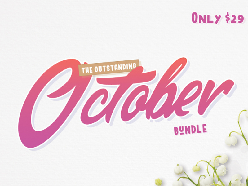 The Outstanding October Bundle by TheHungryJPEG.com on Dribbble