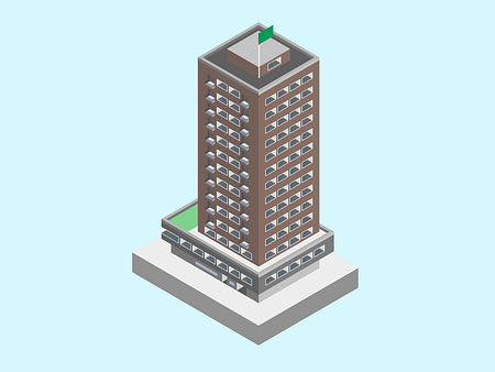 Isometric building by Colin van Ruth on Dribbble