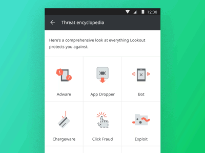 Malware Encyclopedia by Amy Chiang for Lookout on Dribbble