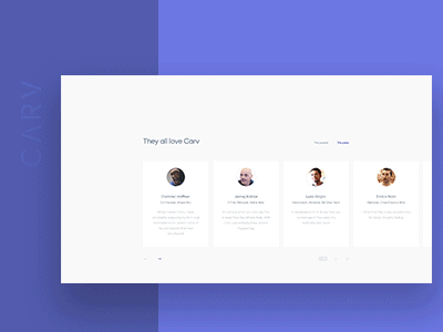 Carv.ai CTA block by Robbin Cenijn on Dribbble