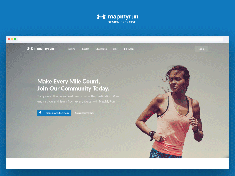 MapMyRun Redesign by Adam Porter for Mighty. on Dribbble