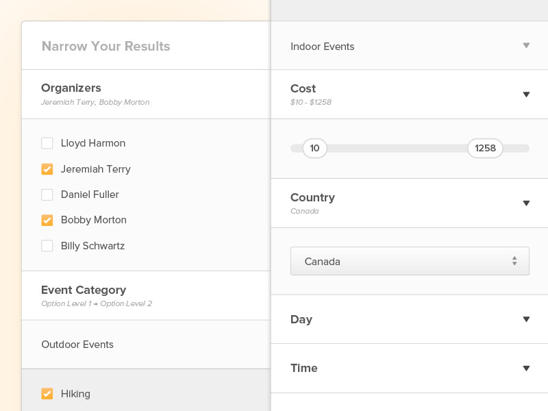 Filter Bar UX by Caleb for Alphaio on Dribbble