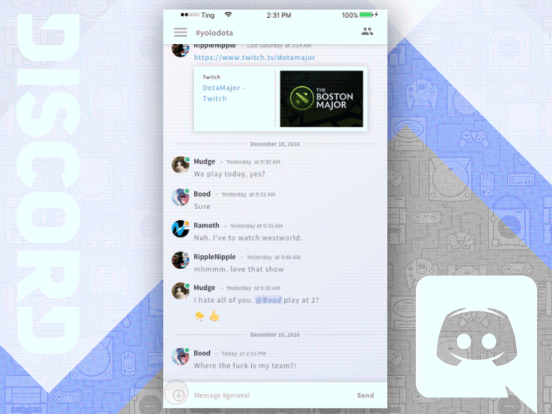 UI/UX Concept - Discord by Clay Walter on Dribbble