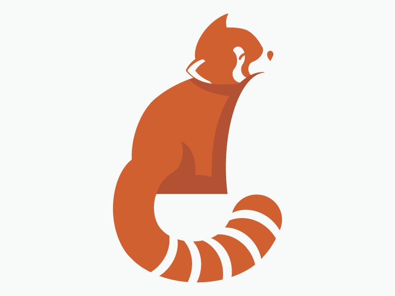 Red Panda logo mark by Nerea Marta on Dribbble