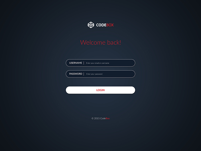 CodeBox – Admin Dashboard UI - Login by HoangPts on Dribbble