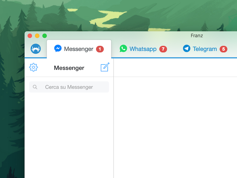 Franz app top bar redesign by Fabrizio Rinaldi on Dribbble