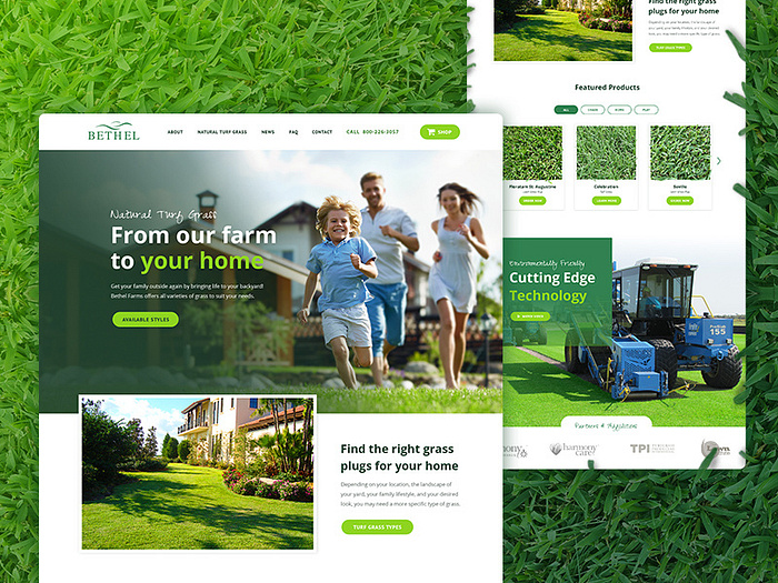 Natural Turf Grass E-Commerce Website by Eicher for Designzillas on ...