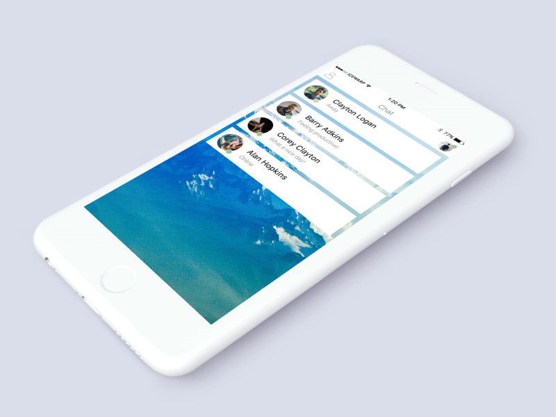 Chat UI animation by SG on Dribbble