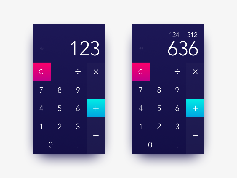 Daily UI Challenge #04 - Calculator by Guillaume Parra on Dribbble